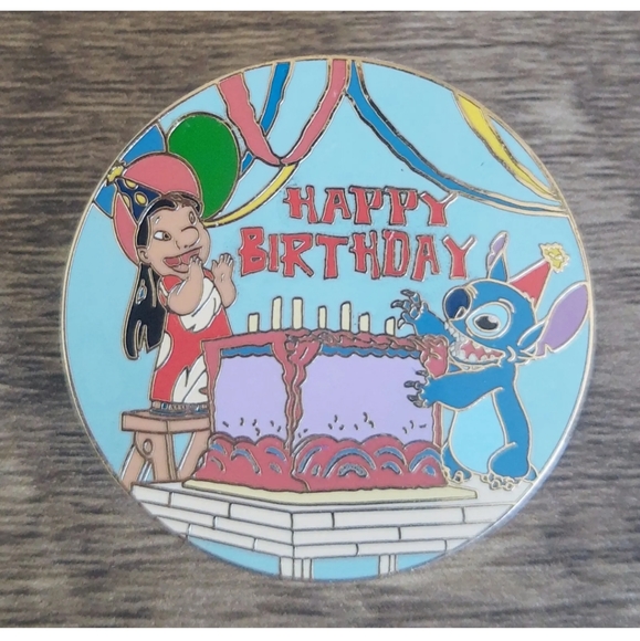 Disney | Other | Disney Lilo Stitch 204 Collectible Happy Birthday Pin ...